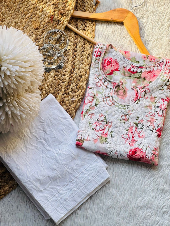 Exclusive PINTEX Kota Doria Co-ord Set – Chikankari official